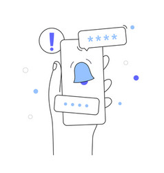 Access denied notification Royalty Free Vector Image