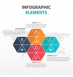 Modern hexagon infographics options banner Vector Image
