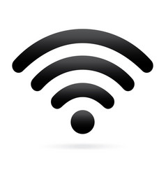 Orange wifi icon wireless symbol on isolated Vector Image