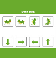 Left right up or down spatial orientation Vector Image