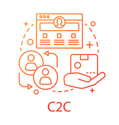 C2c concept icon Royalty Free Vector Image - VectorStock