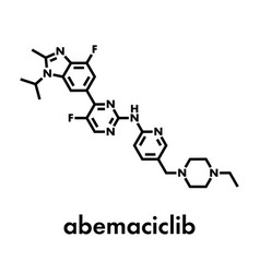 Seliciclib drug molecule cdk inhibitor skeletal Vector Image