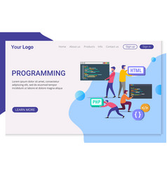 Programming web development design concept Vector Image