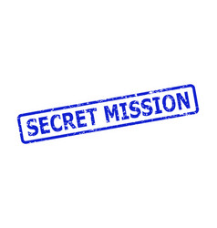 Secret mission watermarks with grunged texture Vector Image