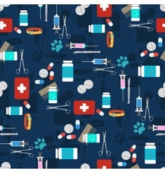Veterinary clinic seamless pattern Royalty Free Vector Image