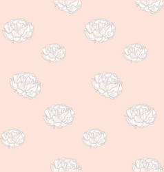 Subtle seamless pattern with drawn florals Vector Image