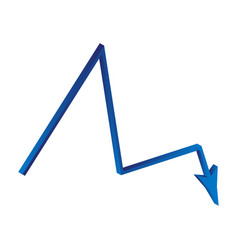 Decrease arrow symbol red icon business concept Vector Image