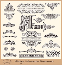Elegant Victorian Letterhead flourishes Royalty Free Vector