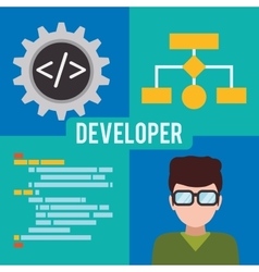 Web developer design Royalty Free Vector Image