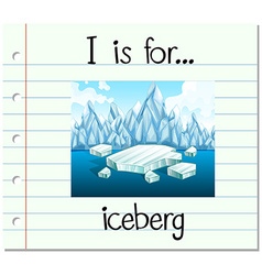 Flashcard alphabet I is for igloo Royalty Free Vector Image
