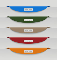 Infographic banners color labels isolated Vector Image