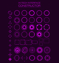 Hud user interface with elements interactive Vector Image