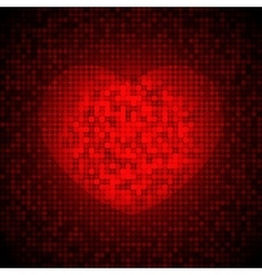 Techno heart background Royalty Free Vector Image