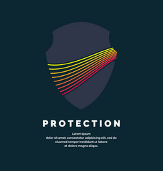 Realistic shield a symbol of protection and Vector Image