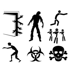 Half bod creepy zombie dragging intestines Vector Image