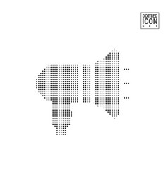 Microphone dot pattern icon dotted Royalty Free Vector Image