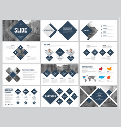 Template of white slides for presentations Vector Image