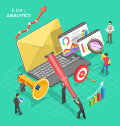 Email notification flat isometric concept Vector Image