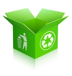 Recycle shipping box Royalty Free Vector Image