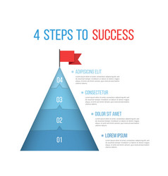 4 steps to success Royalty Free Vector Image - VectorStock