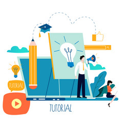 Professional training education online tutorial Vector Image