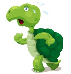 Cute green turtle cartoon Royalty Free Vector Image