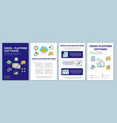 Computer programmimg brochure template layout Vector Image