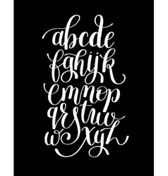 Black and white hand lettering alphabet design Vector Image
