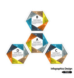 Modern hexagon infographics options banner Vector Image