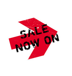Sale now on rubber stamp Royalty Free Vector Image