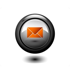 Metallic email button Royalty Free Vector Image