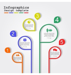 Infographic report template with arrows and text Vector Image