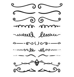 Line borders text dividers elements Royalty Free Vector