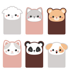 Collection cute cards collection cute cards Vector Image