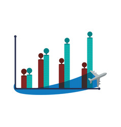 Aviation statistics infographic Royalty Free Vector Image