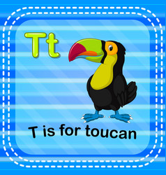 Flashcard letter t is for turtle Royalty Free Vector Image