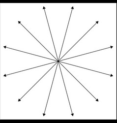 Radial - radiating lines outwards from center Vector Image