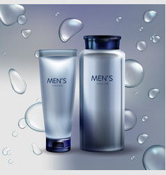 Man face wash washing shaving moisturizing Vector Image