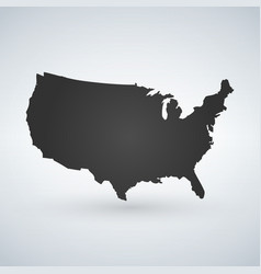 Us logo or icon with usa letters across map Vector Image