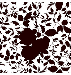 Floral seamless pattern with flowers and leaves Vector Image