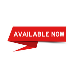 Speech banner and blue shade with word available Vector Image