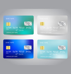 Credit card front and back side Royalty Free Vector Image