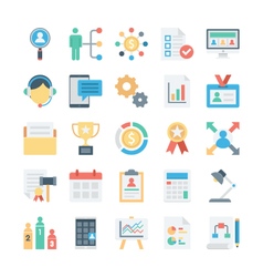 Project Management Colored Icons 3 Royalty Free Vector Image