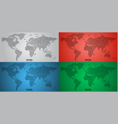 Set world map pcb design Royalty Free Vector Image