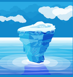 Big iceberg and ocean ice in sea Royalty Free Vector Image