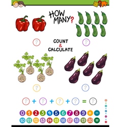 Educational addition worksheet for kids Royalty Free Vector