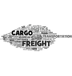 Shipment word cloud concept Royalty Free Vector Image