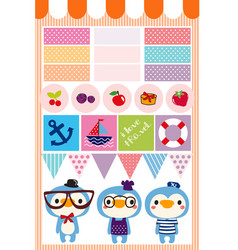 Happy day doodle cartoon Royalty Free Vector Image