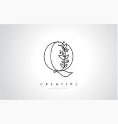 S letter logo with organic monogram plant leafs Vector Image