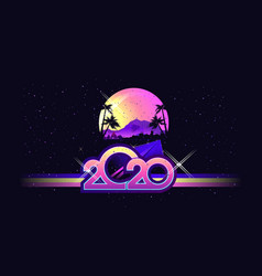 2020 calendar retro Royalty Free Vector Image - VectorStock